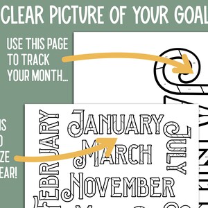 Monthly Color in Habit Tracker, Annual Exercise Tracking, Daily ...