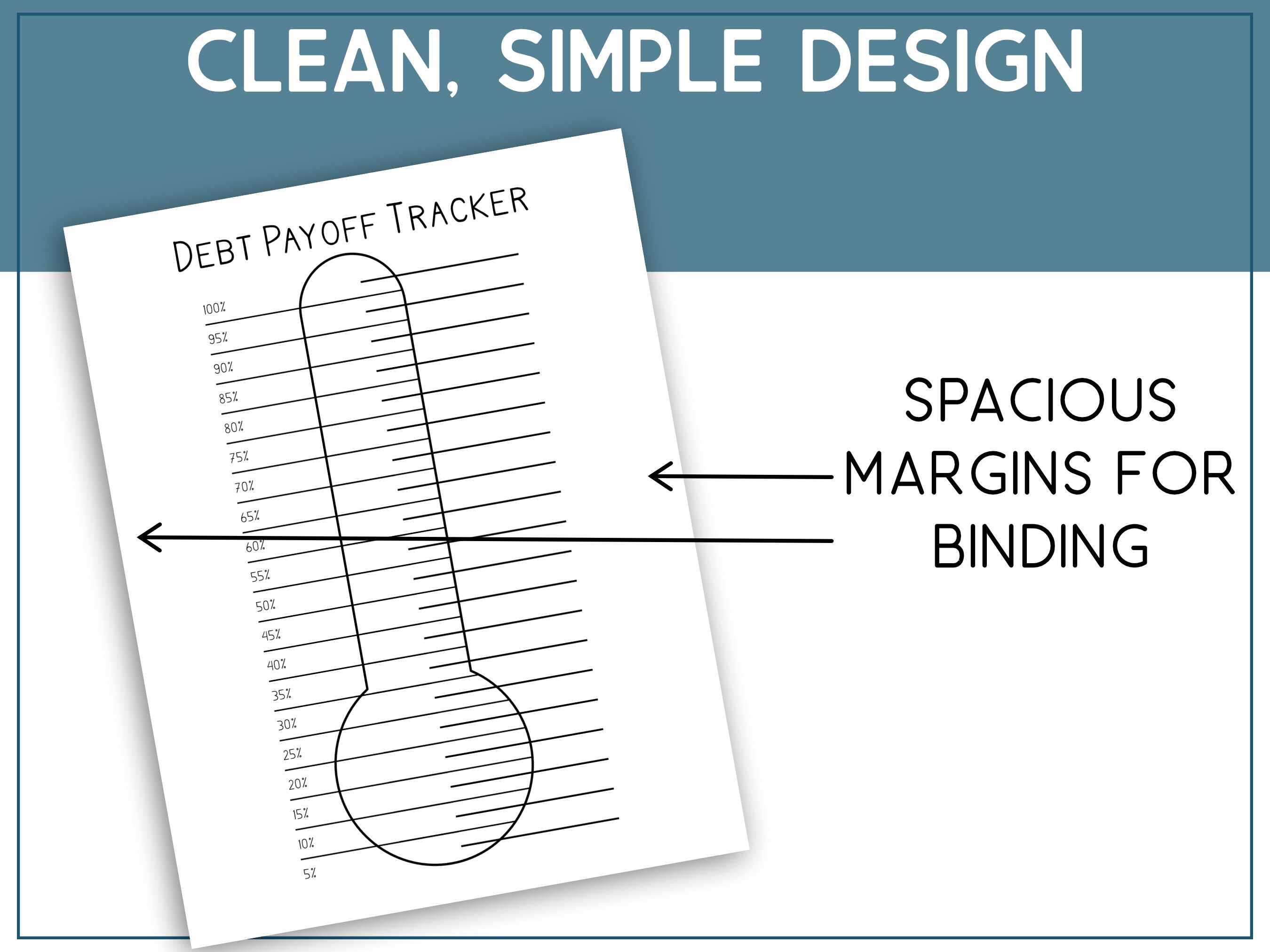 Debt Payoff Tracker Printable, Debt Thermometer Tracker, PDF Debt ...