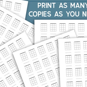 Printable Ukulele Chord Chart, Blank Chord Chart PDF for Students ...