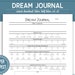 Dream Journal Printable, Digital Dream Journal Template, Lucid Dream ...