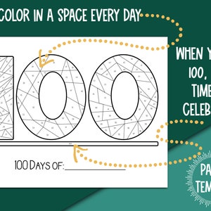 Color in 100 Day Habit Tracker, Exercise Tracking, Daily Coloring Page ...