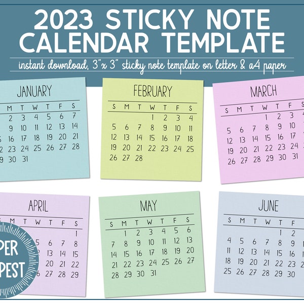 Sticky Note Template - Etsy