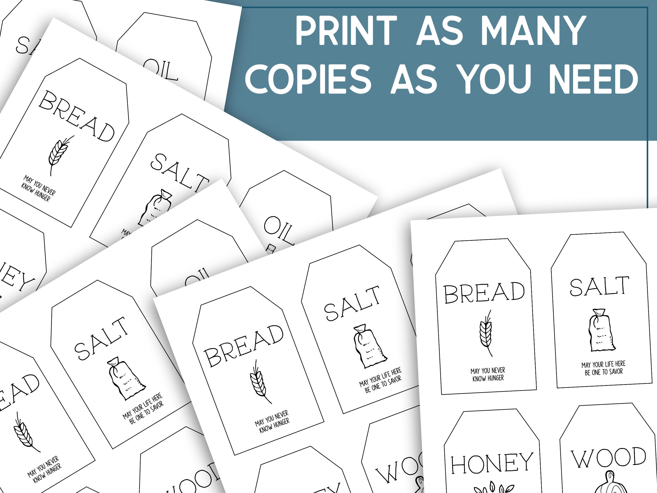 Printable Housewarming Gift Tags Home Blessing Tags New Home - Etsy