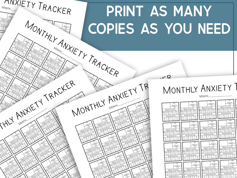 Anxiety Tracker Printable, Anxiety Journal, Panic Attack Tracker ...