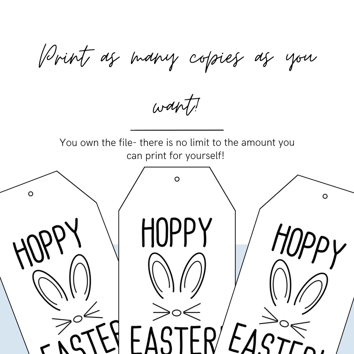 Printable Easter Gift Tags Hoppy Easter Instant Download - Etsy