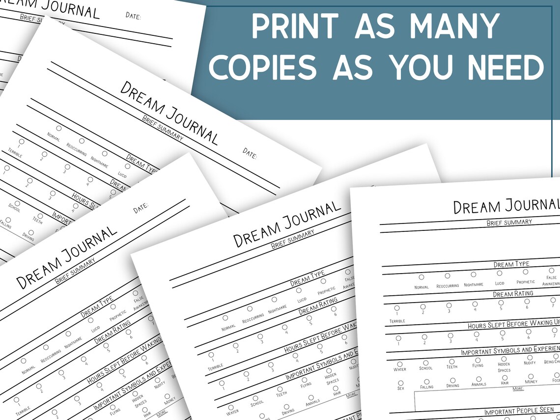Dream Journal Printable Digital Dream Journal Template Lucid - Etsy