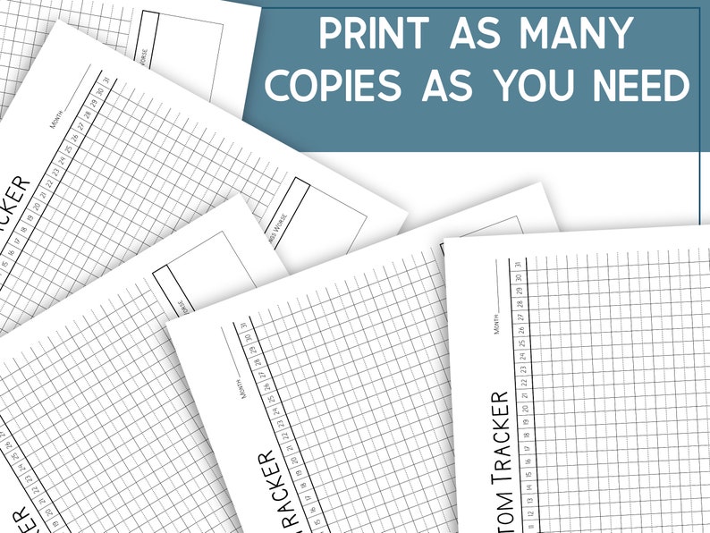 Monthly Symptom Tracker Printable, Symptom Journal, Monthly Pain ...