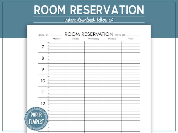 Conference Room Sign Out Sheet