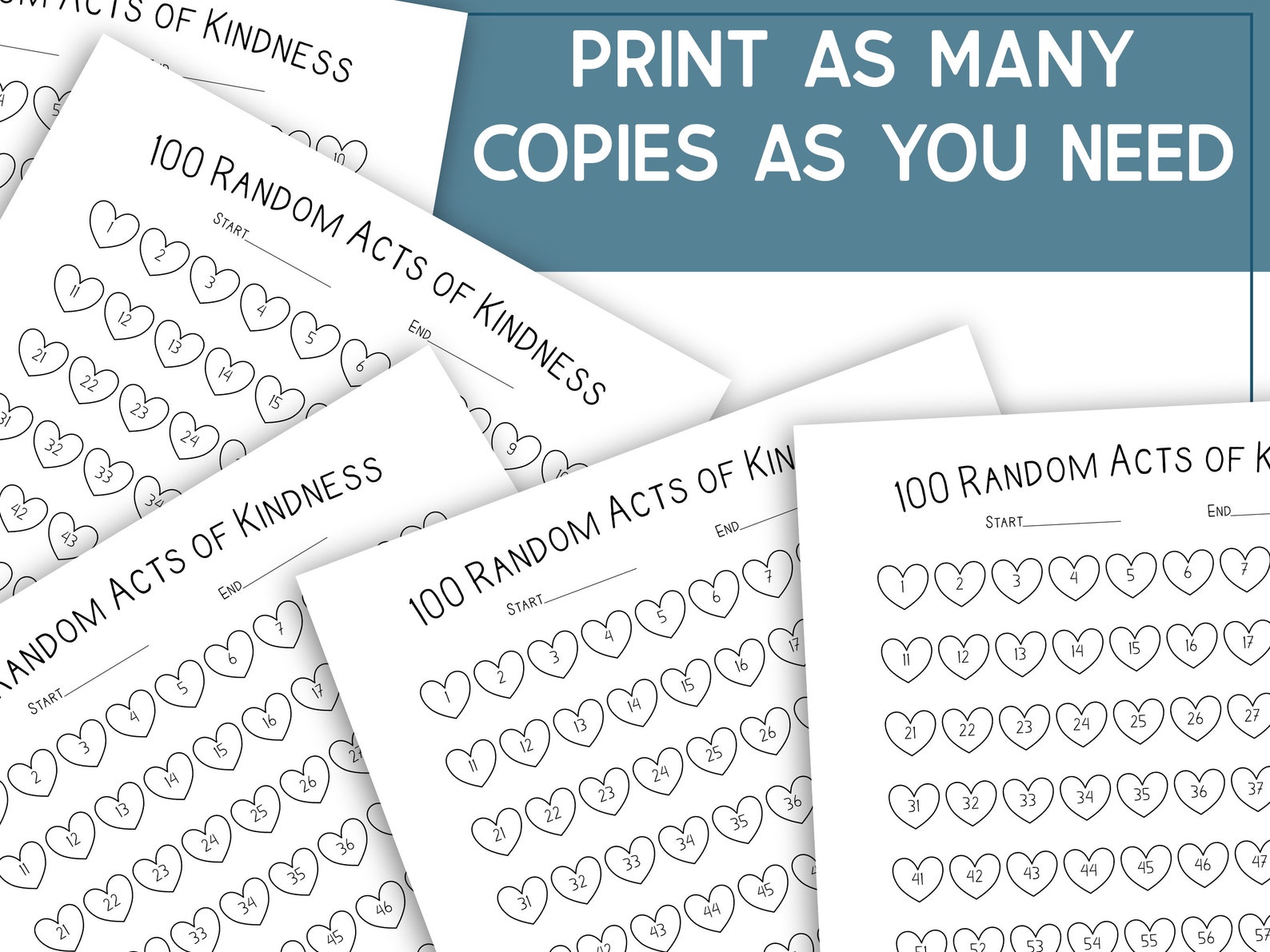 Random Acts of Kindness Printable Tracker, Acts of Kindness Tracker ...