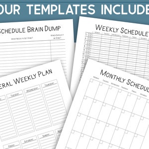 Printable Schedule Brain Dump Planner Bundle, Brain Dump Planner ...