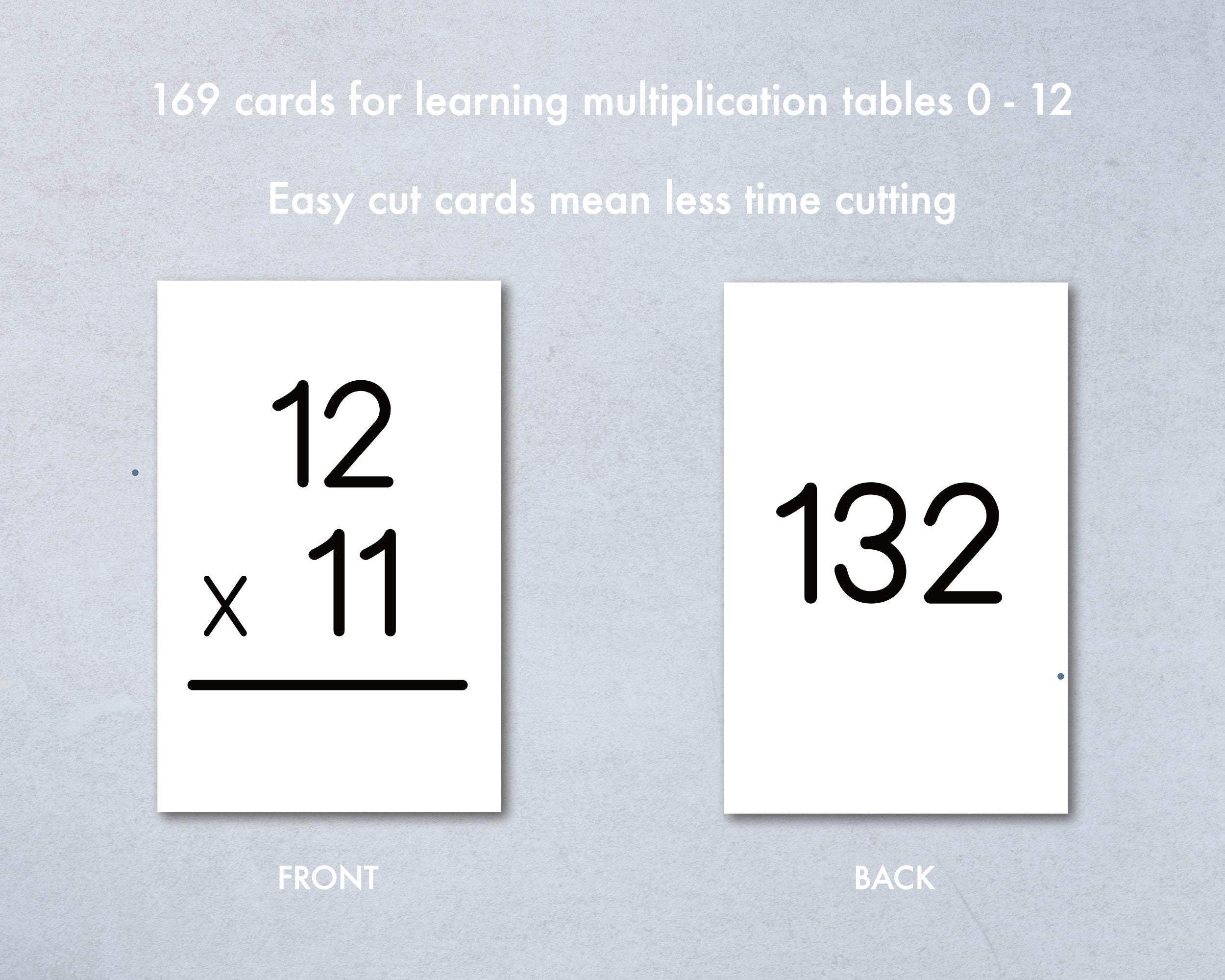 Printable Multiplication Flashcards Math Drills Flash Cards - Etsy