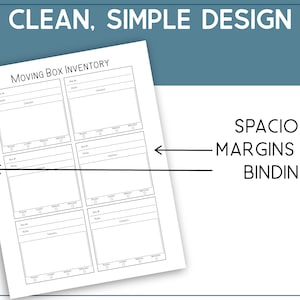 Printable Moving Box Inventory Template, Moving Binder Insert, Moving ...