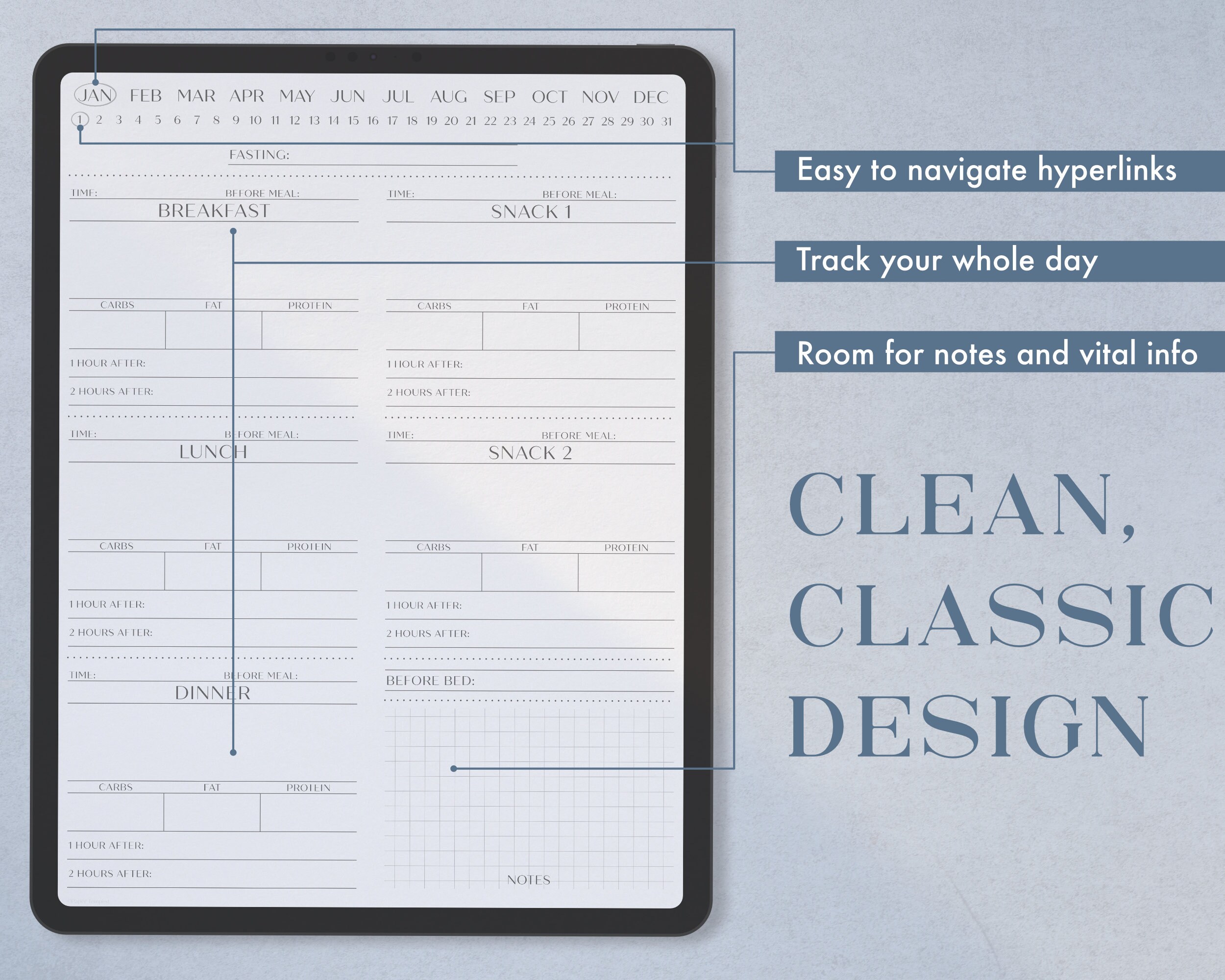 Digital Diabetes Log Book Blood Sugar Glucose Tracker - Etsy