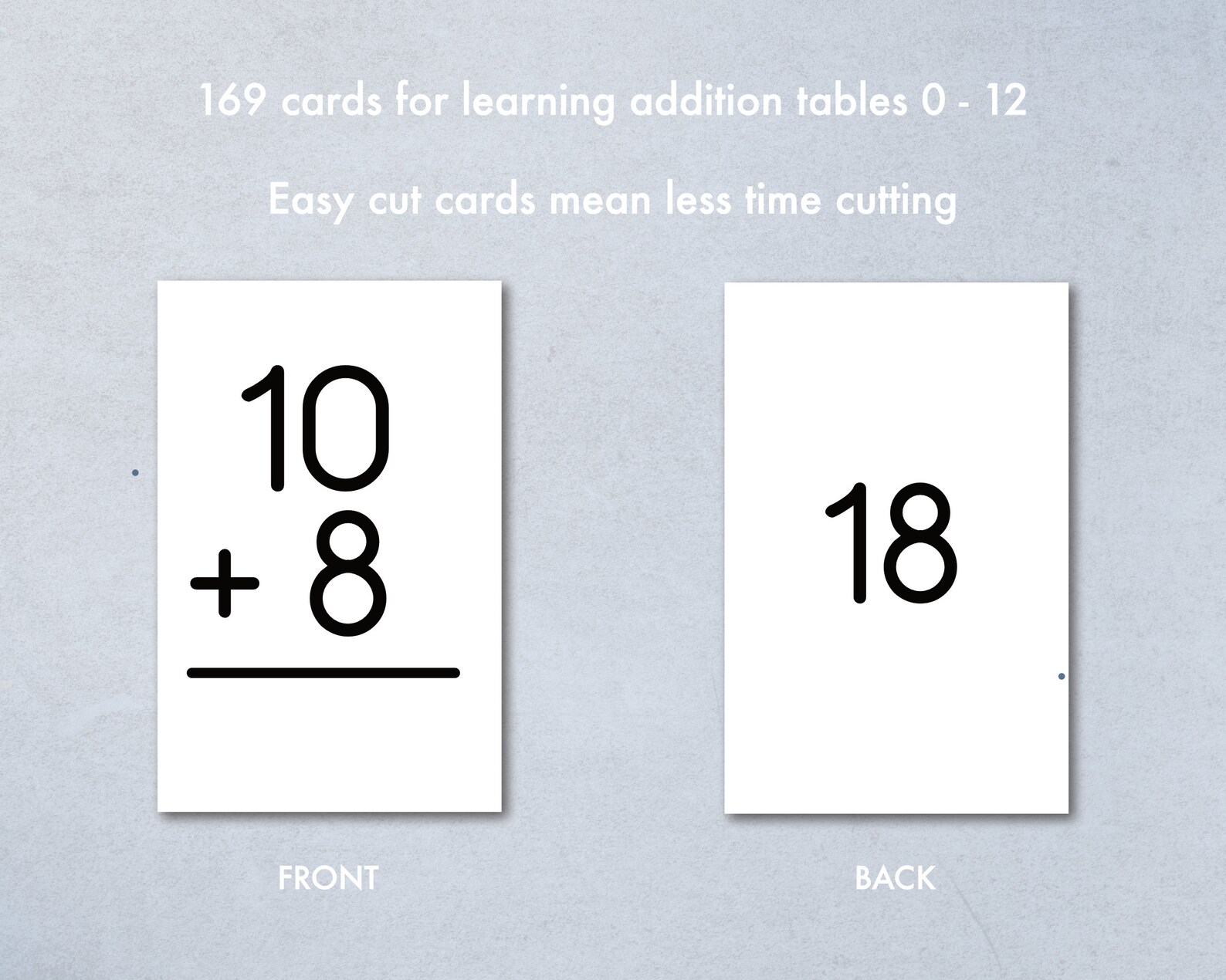 Printable Addition Flashcards, Adding Math Drills Flash Cards, Learning ...