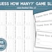 Printable Guess How Many Tickets Template, Guessing Game Entry Slips ...