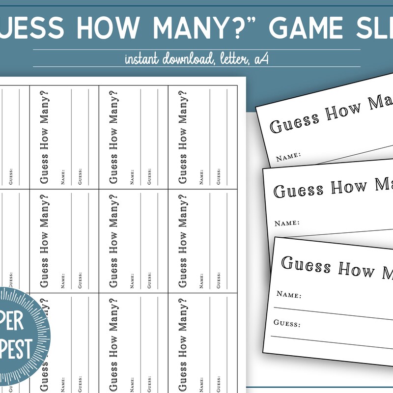 Guessing Game - Etsy