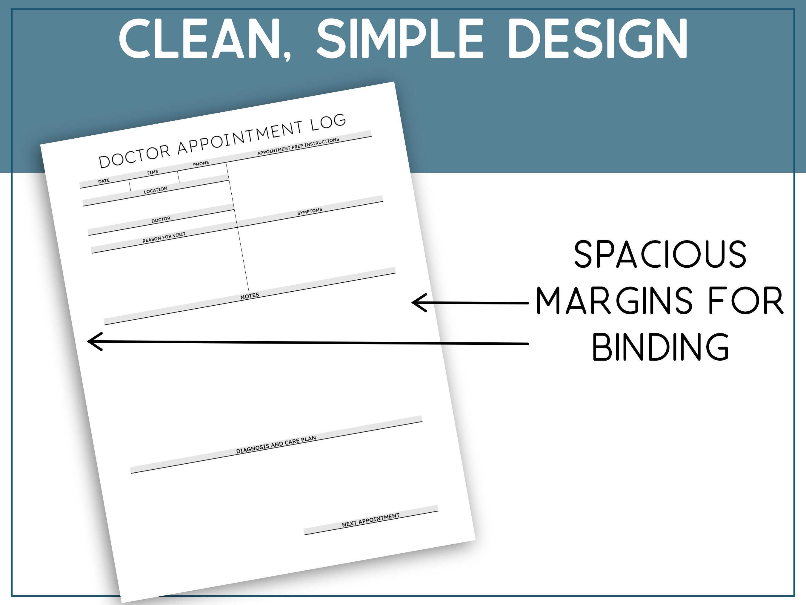Printable Doctor Visit Notes, Doctor Appointment Log, Specialist ...