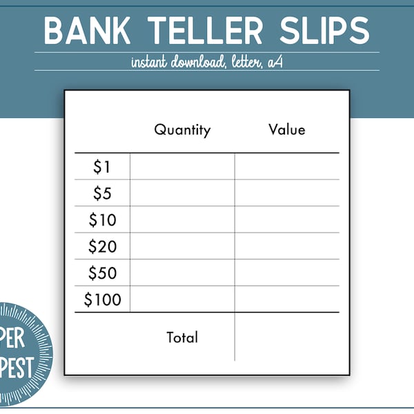 Cash Drawer Count Form Printable - Etsy