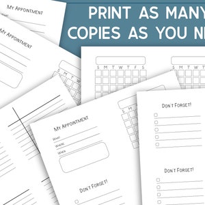 Printable Sticky Note Templates, Planner Sticky Notes, 3"x3" Sticky ...