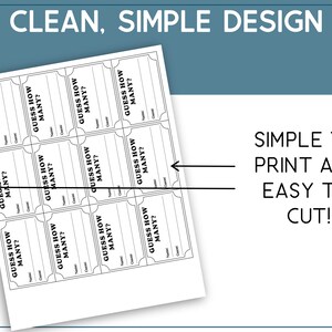 Printable Guess How Many Tickets Template, Guessing Game Entry Slips ...