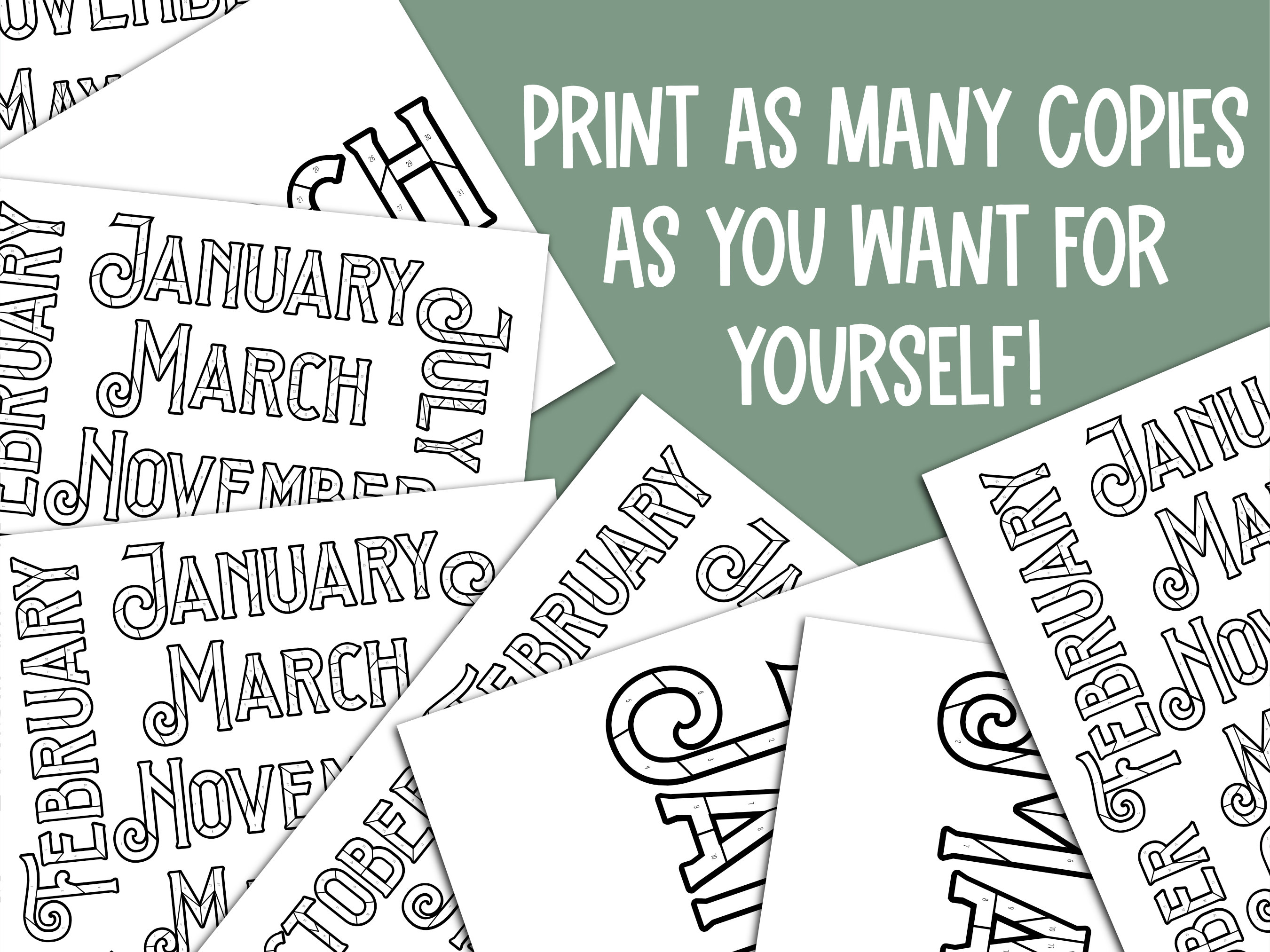 Monthly Color in Habit Tracker, Annual Exercise Tracking, Daily ...