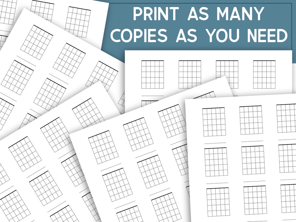 Printable Guitar Chord Chart, Blank Chord Chart PDF for Students, Blank ...