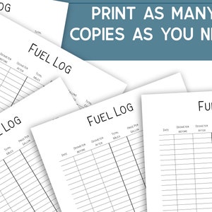 Printable Fuel Log Tracker, Gas Tracker Printable, Gas Price Tracker ...