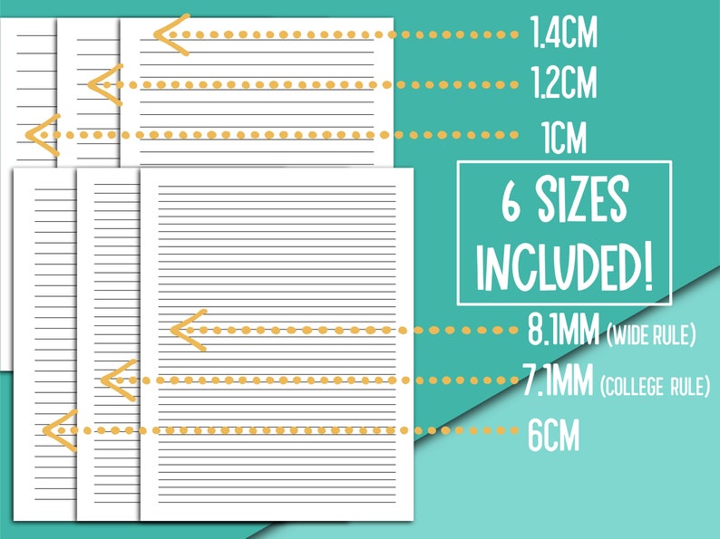 Printable Lined Paper Printable Note Paper Digital Journal - Etsy