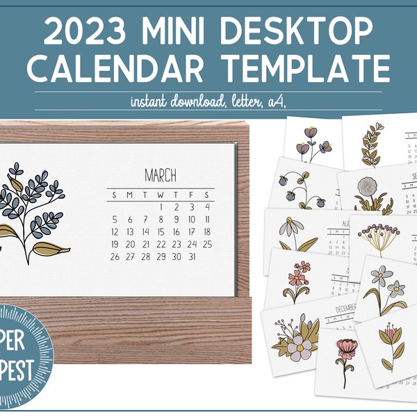 Mini Calendar - Etsy
