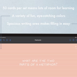 Aesthetic Digital Flashcards for Goodnotes and Notability, Hyperlinked ...