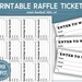 Printable Raffle Tickets Template, Enter to Win Tickets, Printable ...