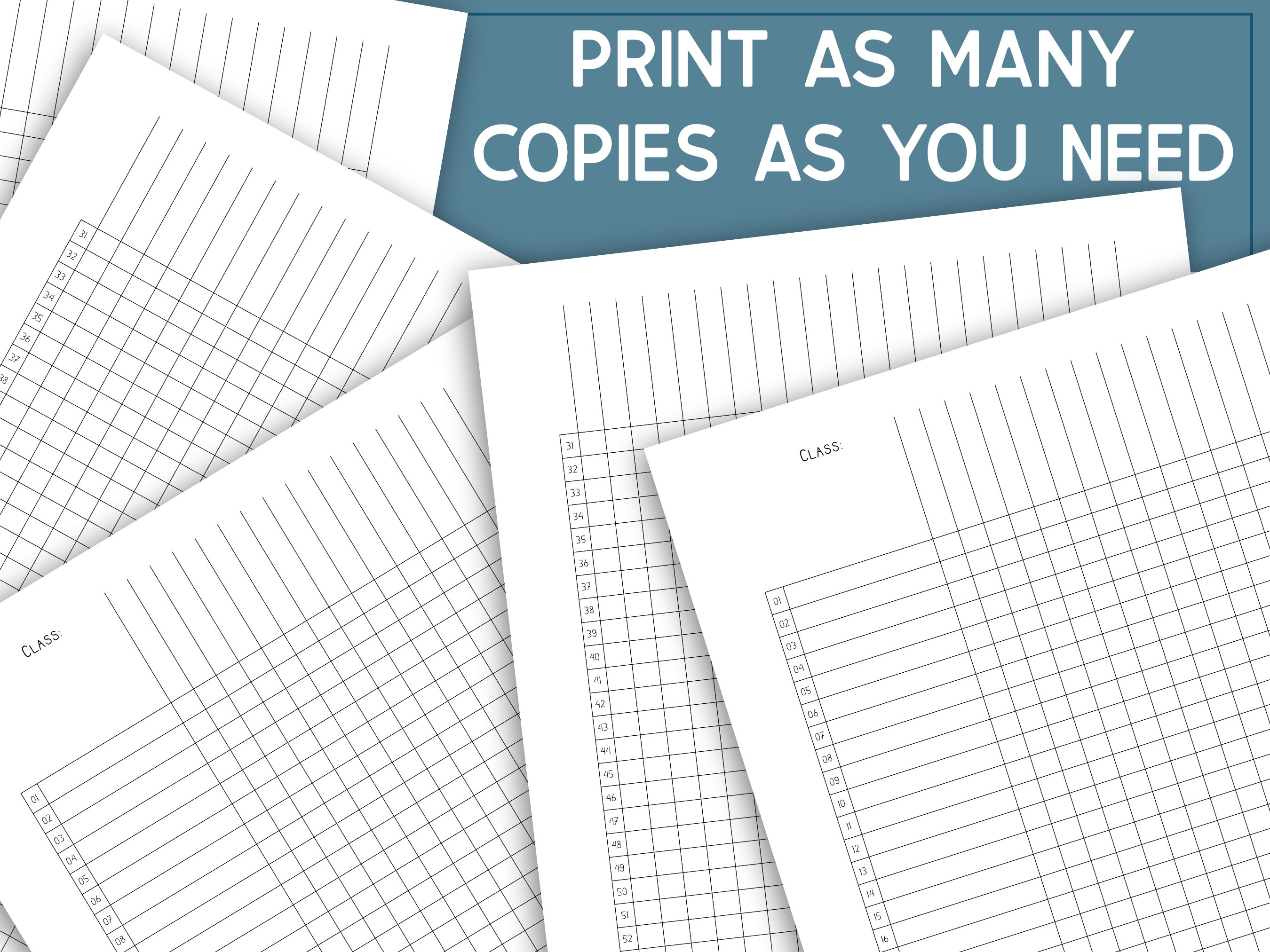 Printable Class Record, Gradebook Template, Teacher Grade Book ...