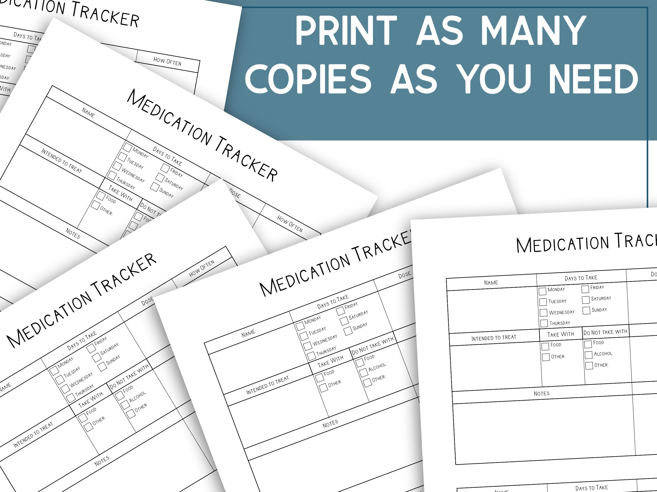 Detailed Medication Tracker Printable, Medicine Log, Medication Report ...