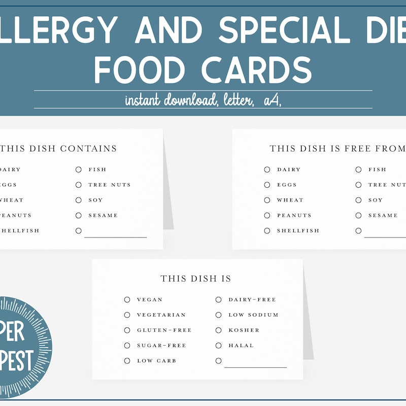 Food Tags for Buffet - Etsy