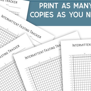 Printable Intermittent Fasting Tracker, Fasting Journal, Fasting Log ...