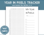Year in Pixels Habit Tracker Monthly Habit Tracker Printable - Etsy