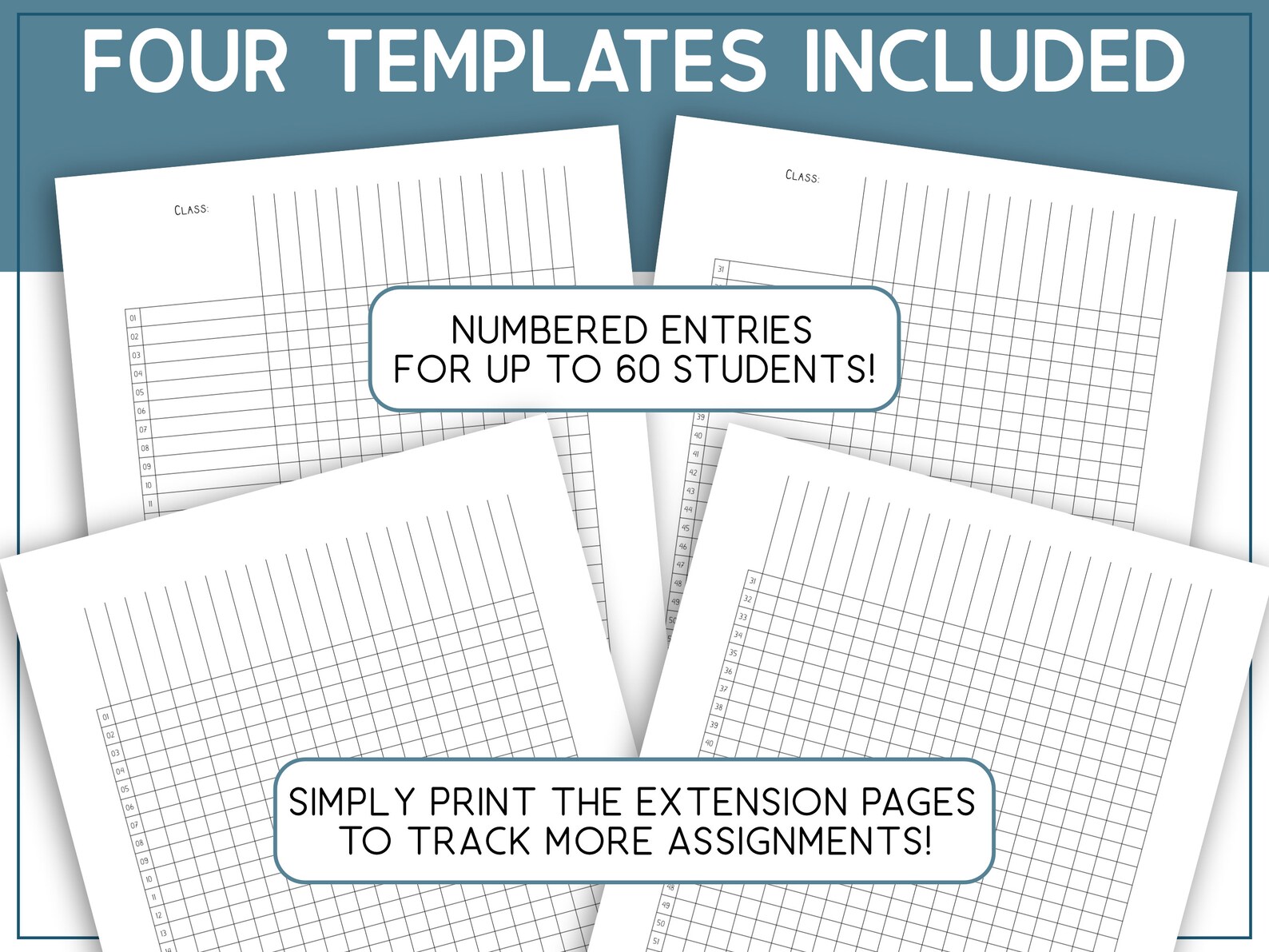Printable Class Record, Gradebook Template, Teacher Grade Book ...