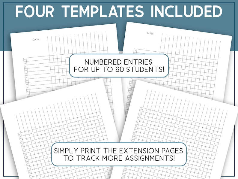 Printable Class Record, Gradebook Template, Teacher Grade Book ...