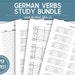 Printable German Verbs Study Bundle, German Verb Conjugation Worksheet ...