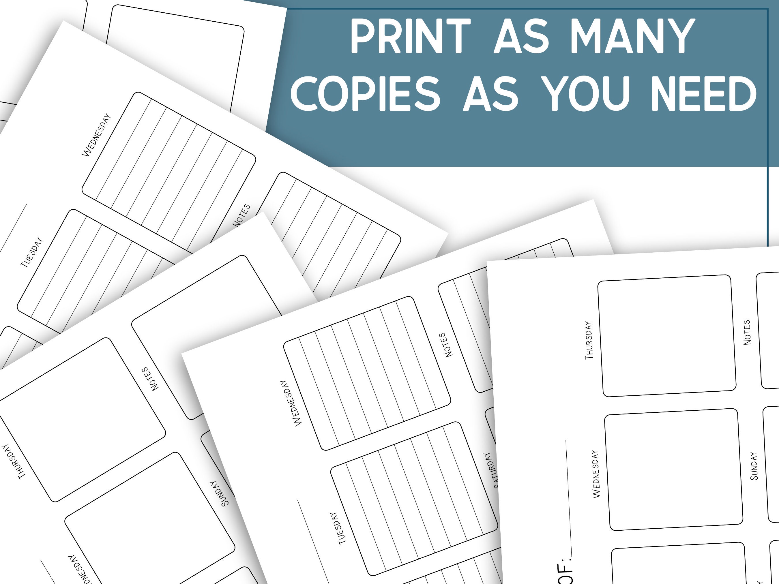 Weekly Planner Printable, Printable Weekly to Do List, Printable Agenda ...