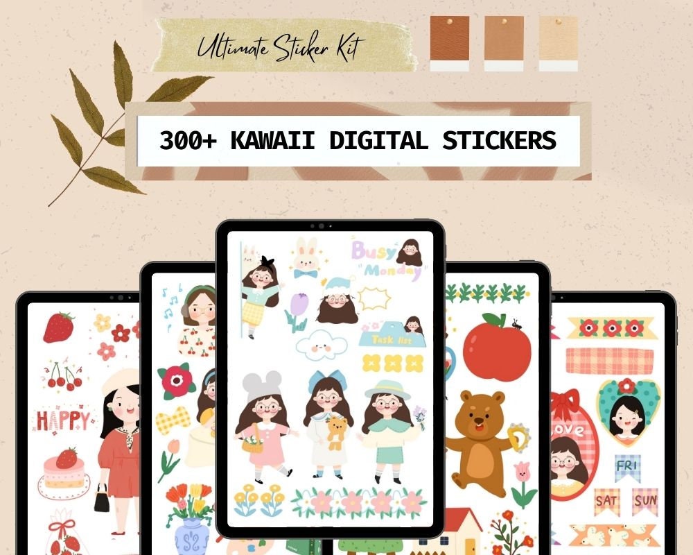 300 Kawaii Digital Planner Stickers Printable Stickers | Etsy