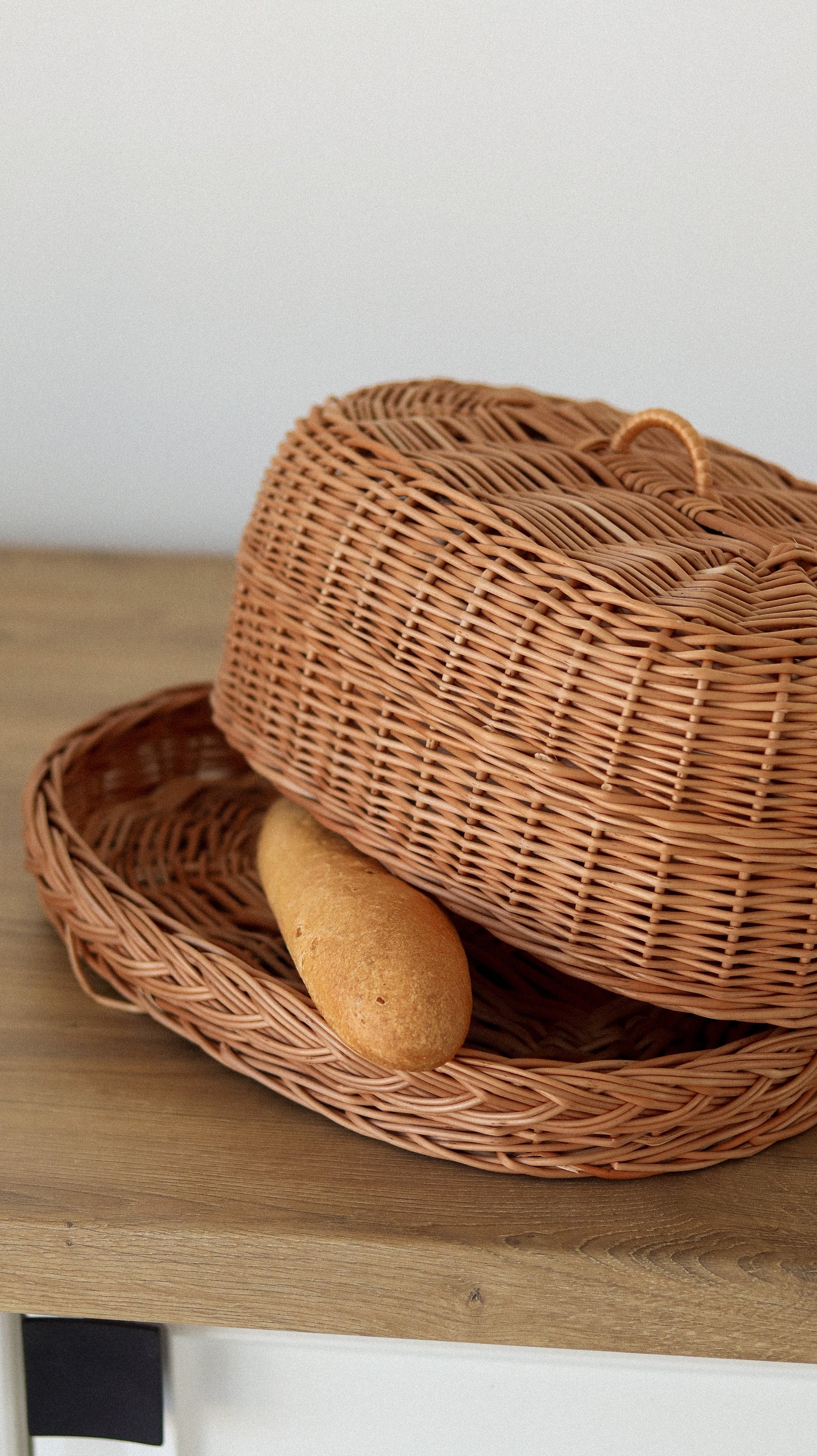 Wicker Bread Box, Food Storage Basket, Bread Wicker Basket, Farmhouse ...