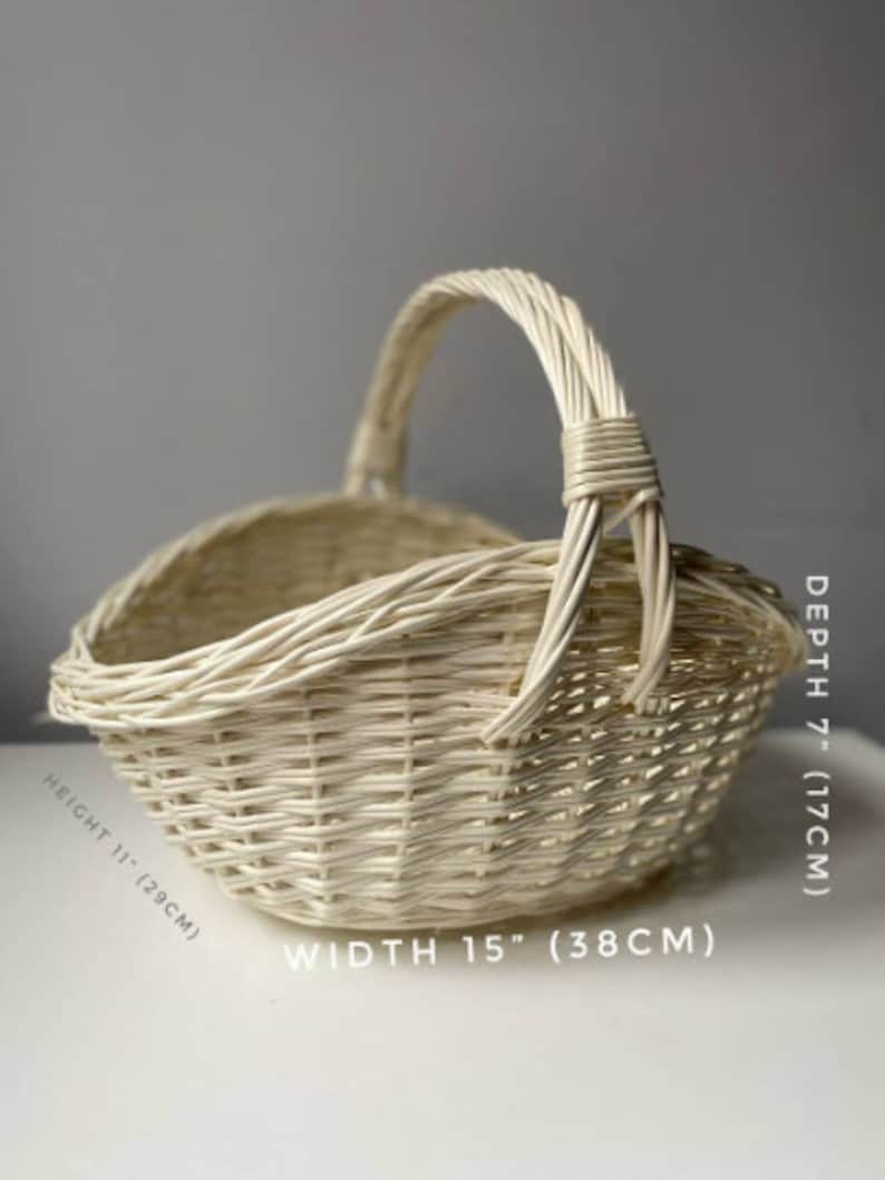 Easter Basket Personalized, Bunny Easter Basket, Wicker Easter Basket, Easter Egg Basket ...