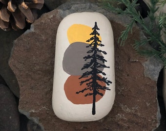 Stone Pine Tree Art - Etsy