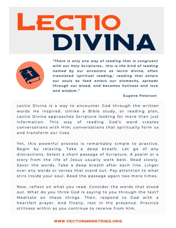 Lectio Divina Printable Handout Broncos Style | Etsy