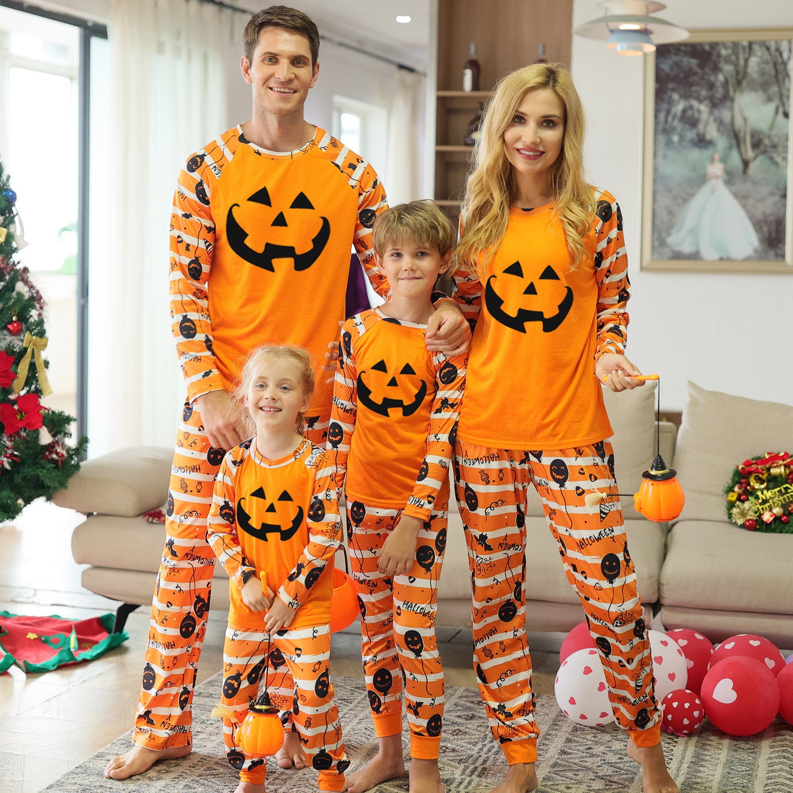 Halloween Family Pyjamas Kids and Adult Halloween Pjs - Etsy UK