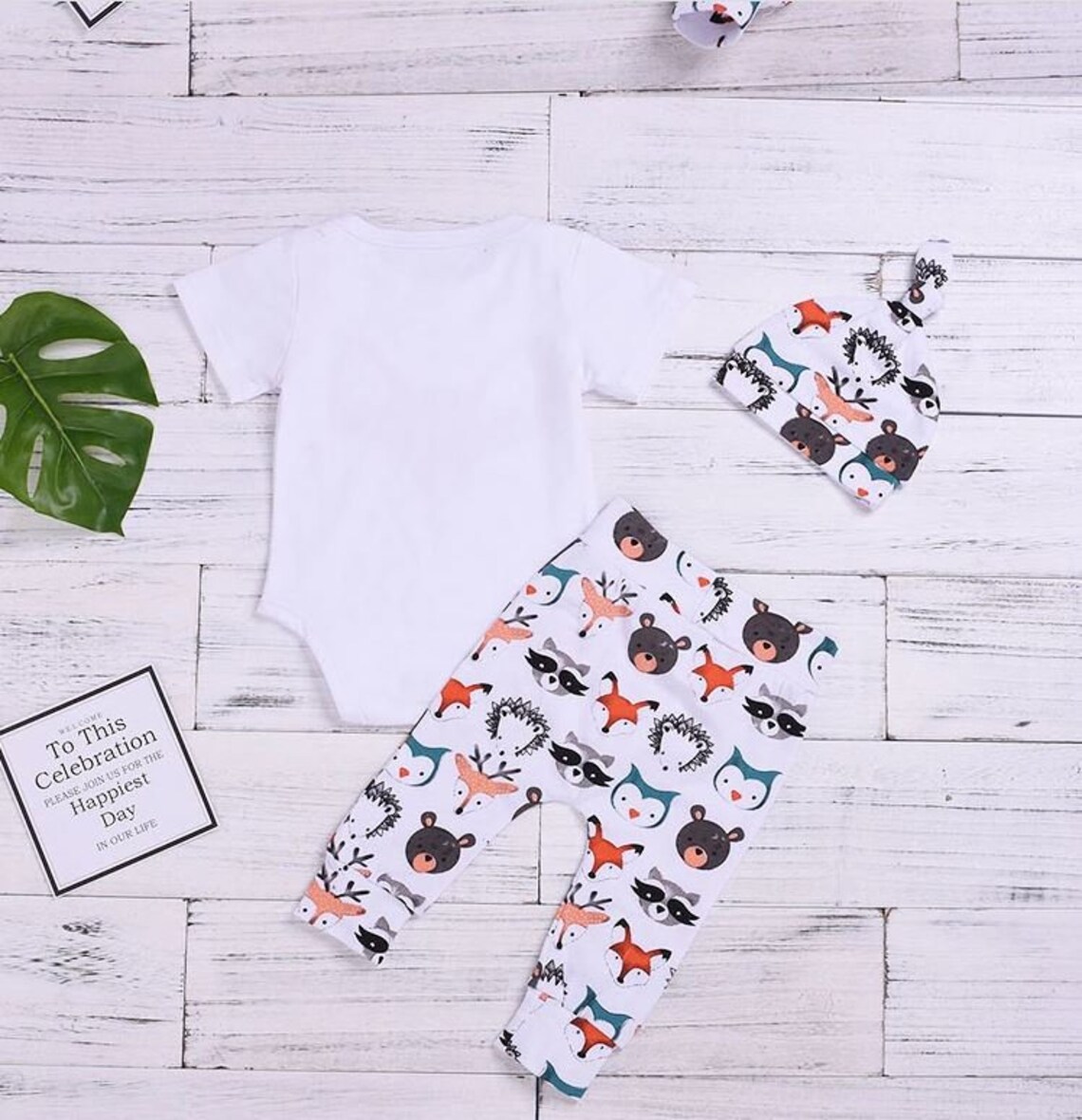 3 Piece Baby Fox Outfit 0-18 Months Fox Romper - Etsy