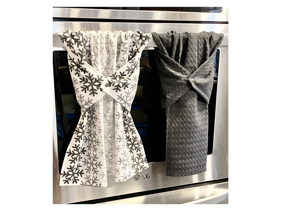 Snowflake Kitchen Towel, Stay Put Towel, Oven/stove Handle Towel, Dish ...