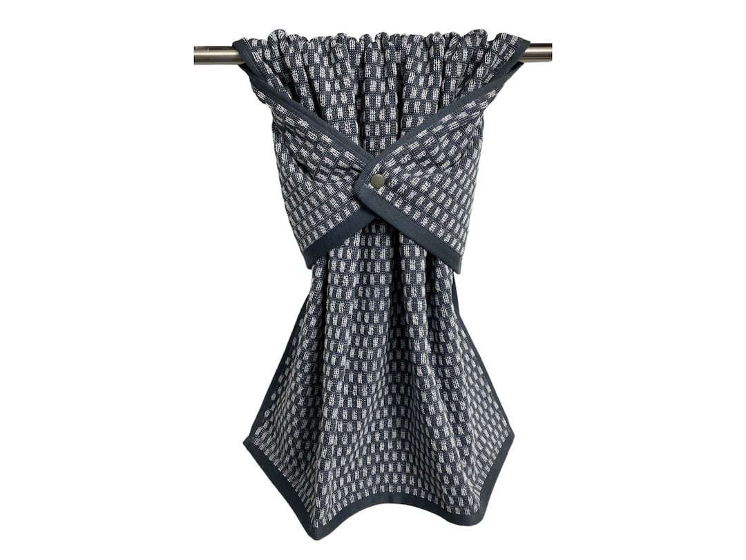 Gray and White Kitchen Towel, Stay Put Towel, Dish Drying Towel, Oven ...