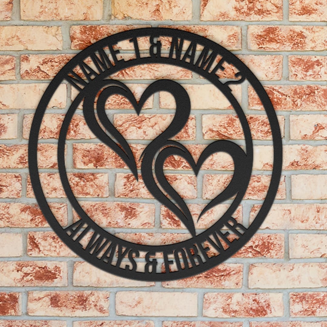 Personalized Wedding Gift Die-cut Metal Signs, Personalized Gift for ...